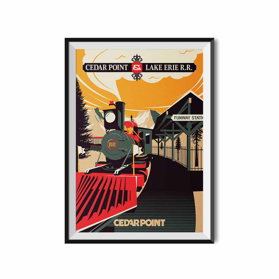 Made to Thrill x Cedar Point - CP & LE Rail Road Poster – Made to Thrill®