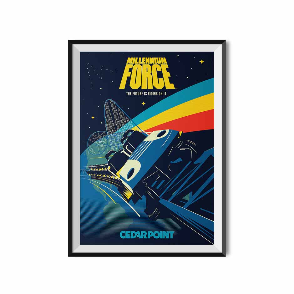 Made to Thrill x Cedar Point - Millennium Force Series 2 Poster – Made ...