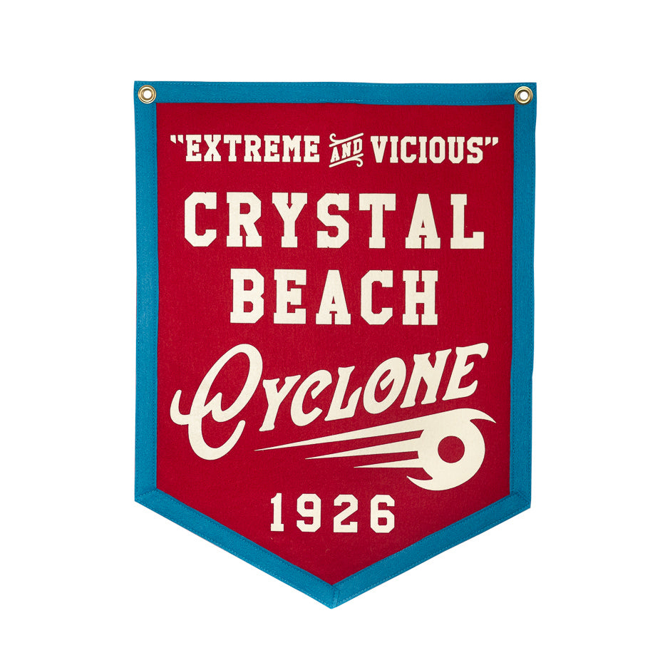 Crystal Beach Cyclone, Roller Coaster Inspired Banner – Made to Thrill®