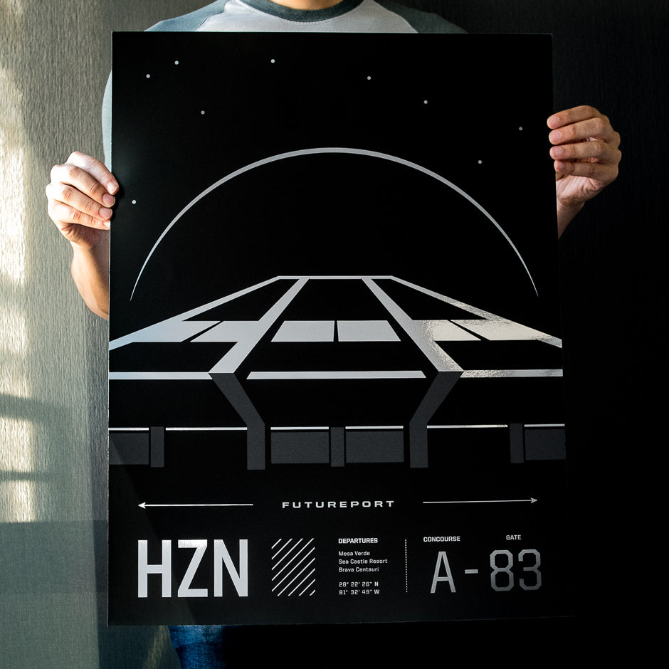 HZN Futureport, Theme Park Inspired Poster Print – Made to Thrill®