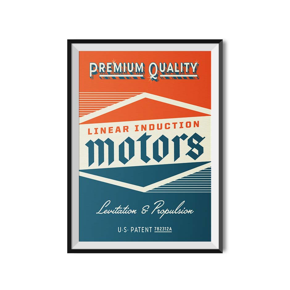 Linear Induction Motors, Theme Park Inspired Poster – Made to Thrill®