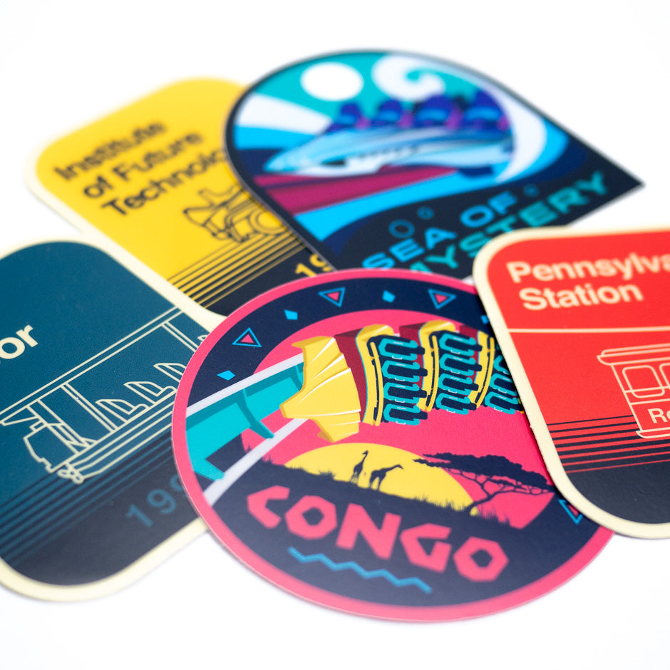 Road Trip Sticker Pack, Theme Park Inspired Stickers – Made to Thrill®